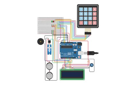 Circuit Design Exp 8 Door Lock System Using Servo Motor Keypad And Lcd Tinkercad