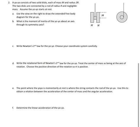 answered 2 a yo yo consists of two solid disks … bartleby