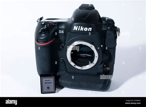 Nikons Flagship Professional Dslr Camera The D4 Seen Here On White