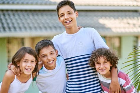 No Bond More True Than Between Siblings Portrait Of A Group Of Happy