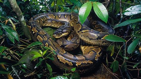 Reticulated Python In The Rainforest Stock Image Image Of Rainforest