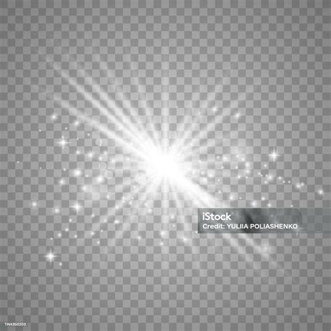 글로우 빛 효과 반짝 스타 버스트 벡터 일러스트입니다 빛나는 빛 버스트 폭발 투명 레이 반짝 멋진 효과 장식 벡터 일러스트 레이 션 밝은 별입니다 공휴일에 대한 스톡 벡터