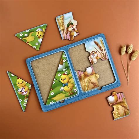 Пазли в рамці Хомяки та курчата