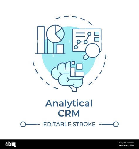 Analytical Crm Soft Blue Concept Icon Stock Vector Image And Art Alamy
