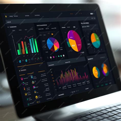 A Laptop Screen With A Chart Showing The Graphs Of Graphs Premium Ai Generated Image