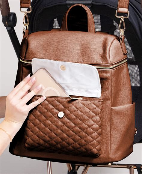 Designer Diaper Bag Caramel Brown Luxury And Functional