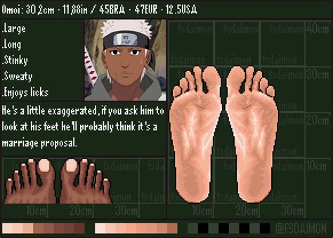Naruto Feet Chart Omoi By Fsdaimon On Deviantart