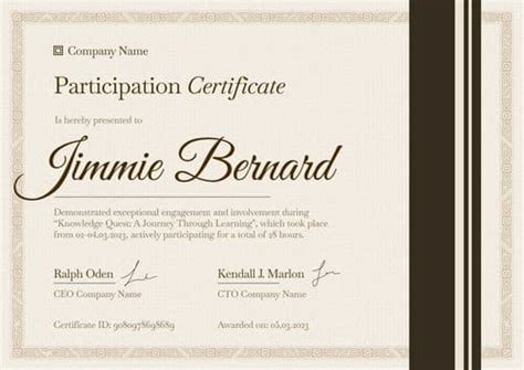 High Quality Professional Accreditation Certificate Template