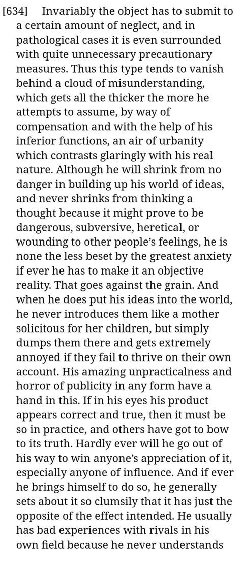 Psychological Types By C G Jung The Introverted Thinking Type Ixtp