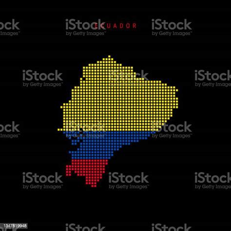 에콰도르의 정사각형 점 패턴지도 깃발 색이 있는 점선 픽셀 맵입니다 벡터 일러스트레이션 가벼운에 대한 스톡 벡터 아트 및 기타 이미지 가벼운 검은색 과학 Istock