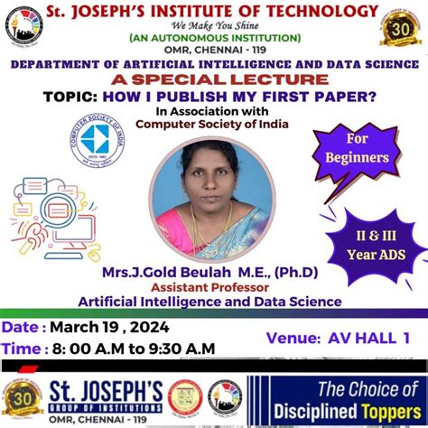 Department Of Artificial Intelligence And Data Science St Josephs