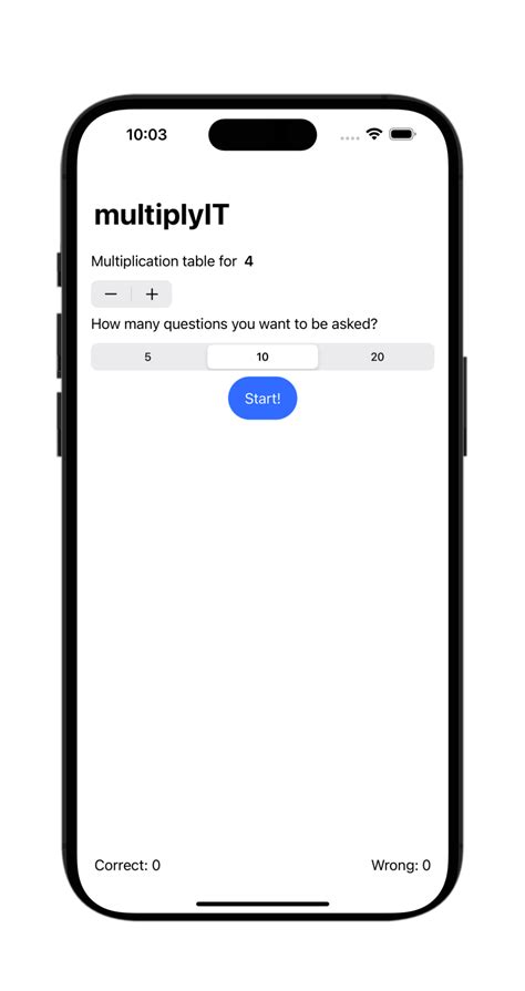 Github Stusiojanmultiplyit In This App Helps You Train Your Multiplying Skills