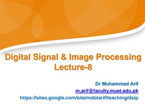 Solution Digital Signal Image Processing Discrete Time Fourier