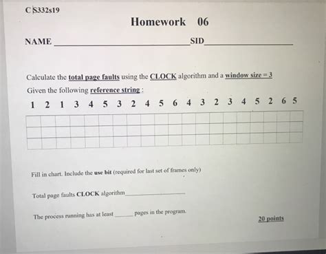 solved c s332s19 homework 06 name sid calculate the total