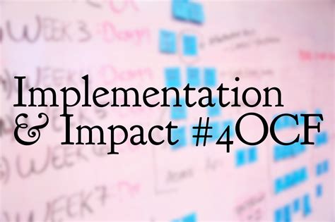 Implementation Impact 4 O Clock Faculty