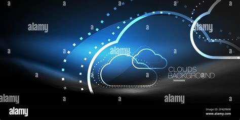 Vector Cloud Computing Storage Concept Vector Blue Cloud Computing