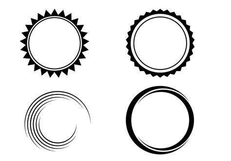 Vintage Circular Frames Set Collection Graphic By