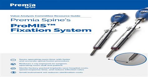 pdf promis™ fixation systemcompressor distractor premia spine offers robust compression and