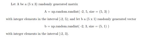 Let A Be A 5×3 Randomly Generated Matrix