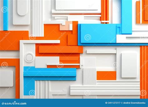 Abstract Geometric Shapes Forming An Intriguing Pattern On A Building Facade Concept Of