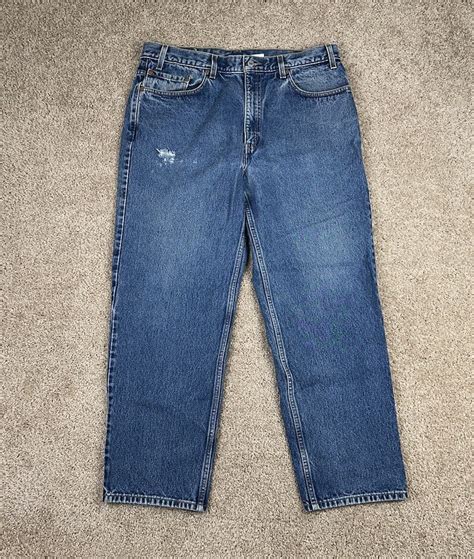 1990s Vintage Levis 550 Relaxed Fit Mens Denim Blu Gem