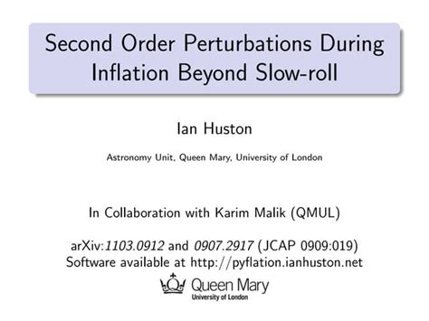Second Order Perturbations National Astronomy Meeting 2011 Ppt