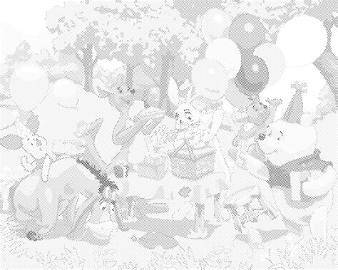 Рисуване по точки МЕЧО ПУХ ПРАЗНУВА РОЖДЕН ДЕН Zuty Bg