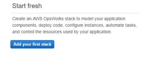 aws opsworks create a new stack in aws console