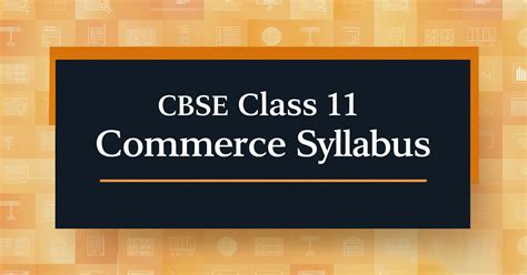 Cbse Class 11 Commerce Syllabus 2025 26 Updated