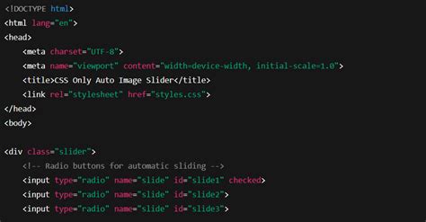 Automatic Image Slider In Html Css Without Javascript