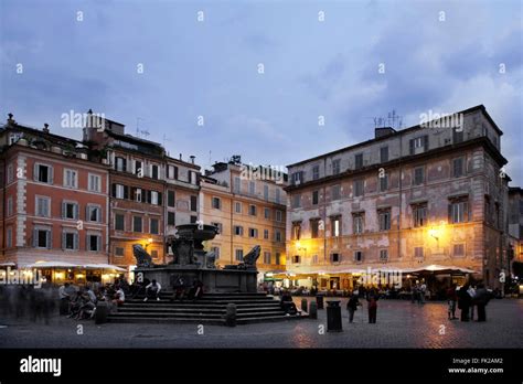 Outdoor Restaurants In The Piazza Di Santa Maria Trastevere Rome