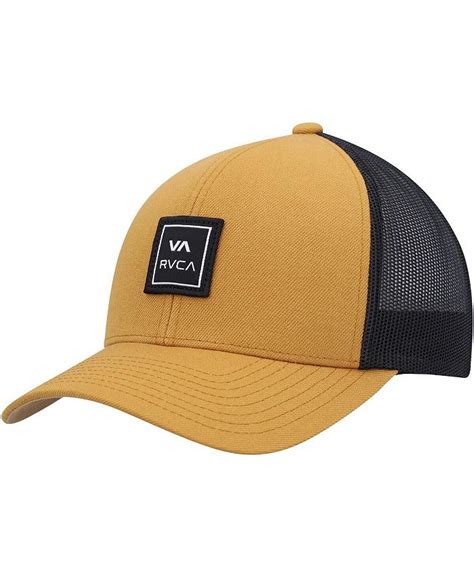 Rvca Mens Tan Black Va Station Trucker Snapback Hat Macys