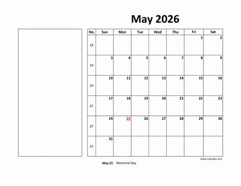 May Free Printable Calendar 2026
