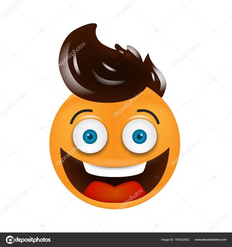 행복 한 눈으로 웃는 이모티콘 스톡 벡터 © 160332552