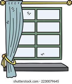 Hand Drawn Window Curtains Images Stock Photos Vectors Shutterstock