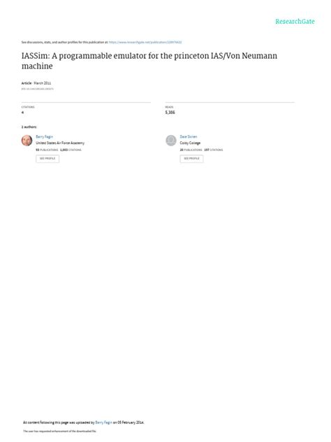 Iassim A Programmable Emulator For The Princeton I Pdf Assembly