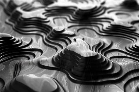 Exploring Grayscale Textures And Lines In Modern Abstract Design Stock Illustration