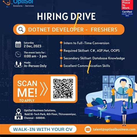 Dotnetdeveloper Walkininterview Chennaijobs Fresher Sathiya Narayanan