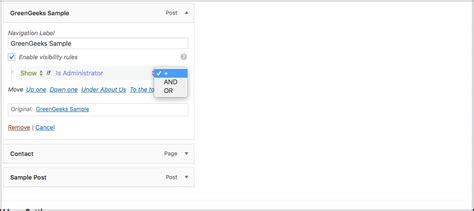 How To Add Conditional Logic To WordPress Menus GreenGeeks