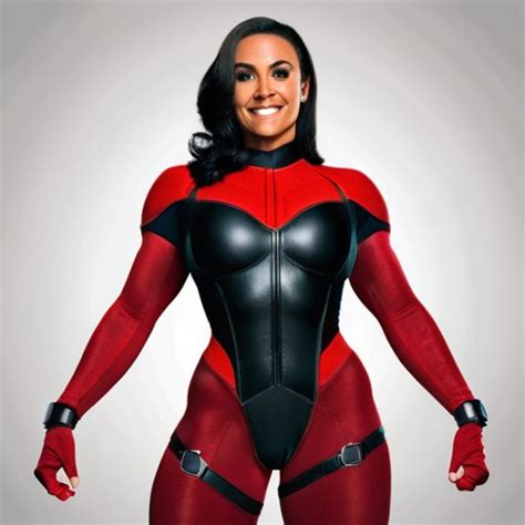 Super Extremely Mega Muscular Ladybug Posing With Her Super Enhanced