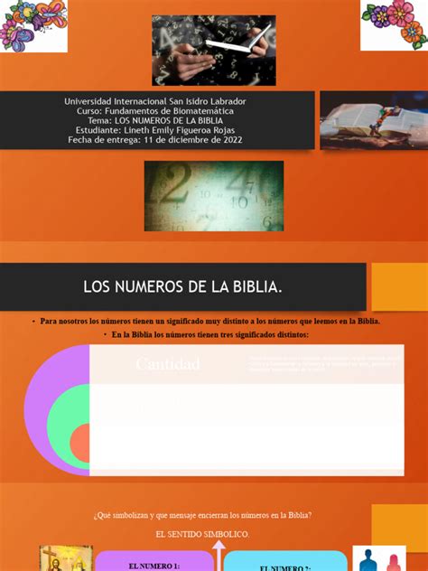 Presentacion Los Numeros De La Biblia Pdf Biblia Textos Religiosos