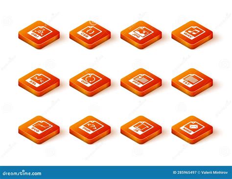 set svg file document php xsl js and ppt icon vector stock