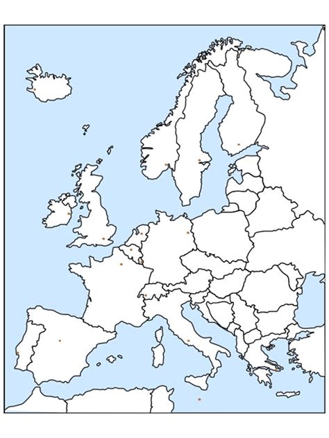 Western European Physical Map