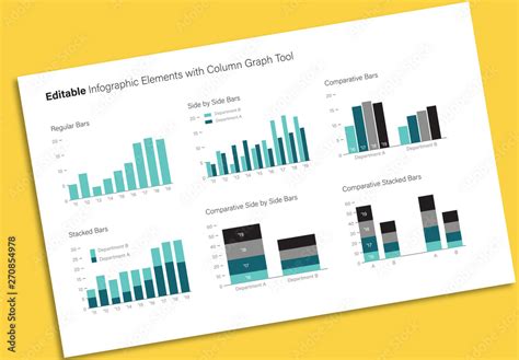 Editable Graph Elements For Data Visualization Layouts Stock Template