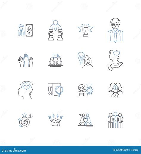 Curriculum Tools Line Icons Collection Syllabus Lesson Outline