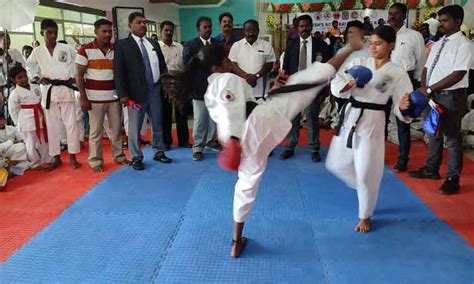 State Level Karate Tournament மாநில அளவிலான கராத்தே போட்டி