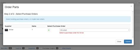 Auto Select Po When Ordering Parts · Issue 582 · Inventreeinventree · Github