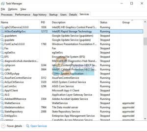 Fix Intel RST Service Is Not Running