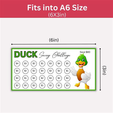 Duck Savings Challenge Printable Get Your Mini A6 Ducks Saving