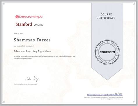 Machinelearning Deeplearning Ai Advancedlearningalgorithms Deeplearningai Certification